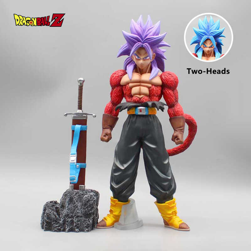 26Cm Dragon Ball Z Trunks Anime Super Saiyan 4 Ssj4 Gk Figure Pvc ...