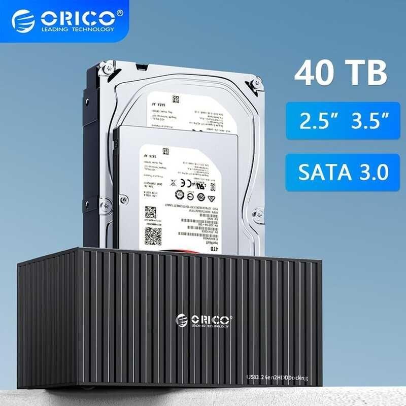 ORICO SATA HDD SSD Docking Station 2.5 3.5 Inch Hard Drive Enclosure ...