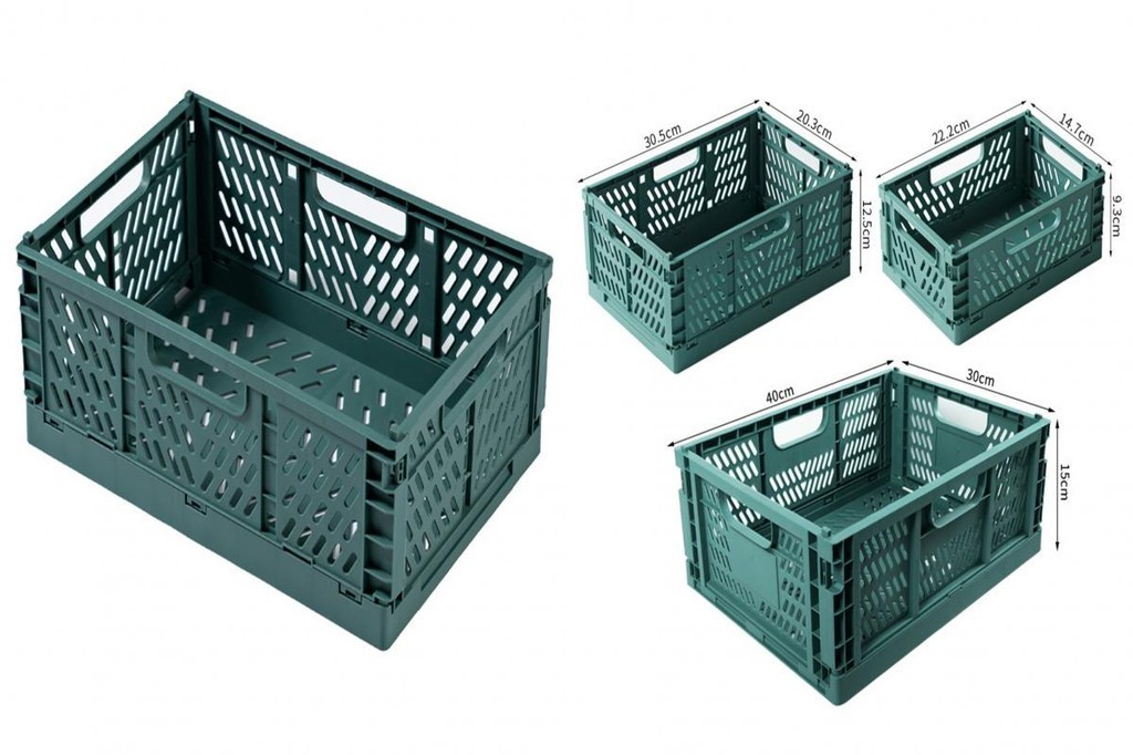 Load Bearing Storage Crate for Cosmetic Folding Plastic Storage Crates ...