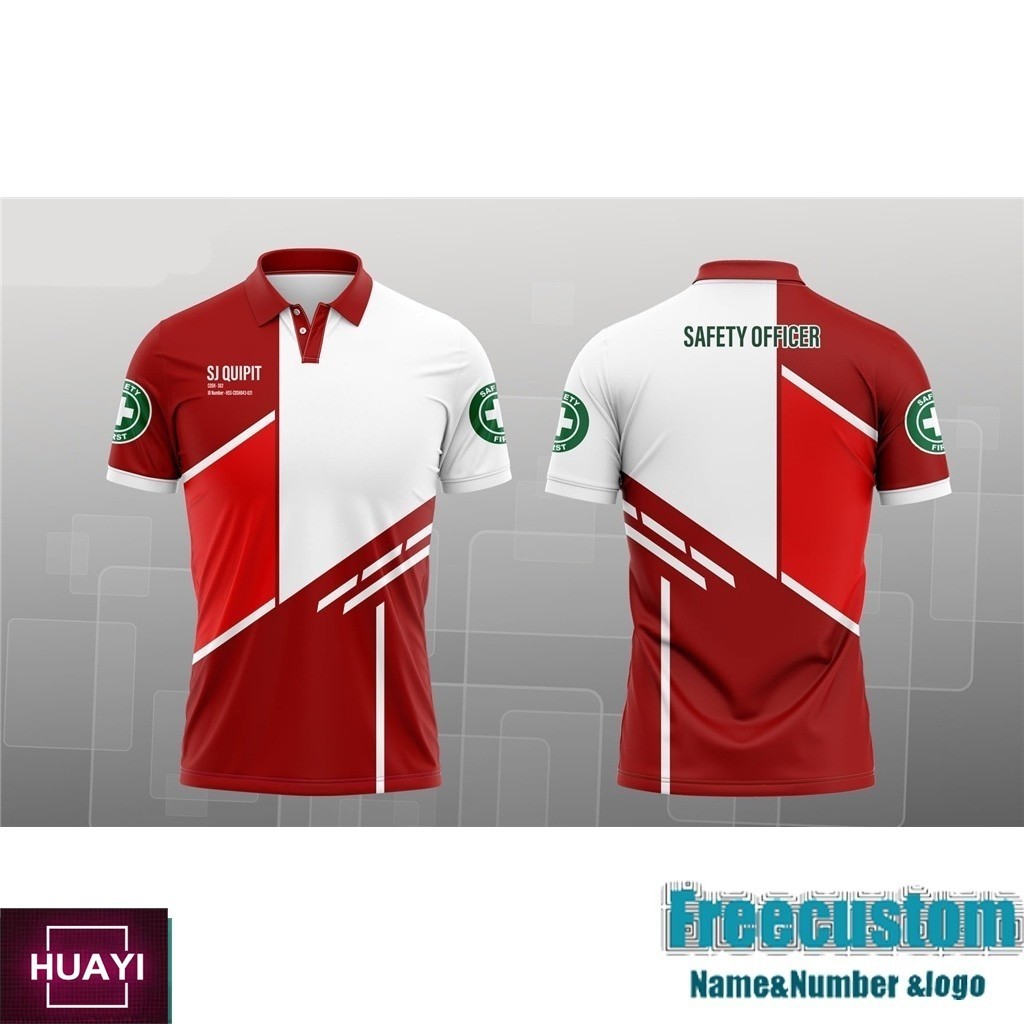 Free customization 】security officer POLO shirt sublimation ...