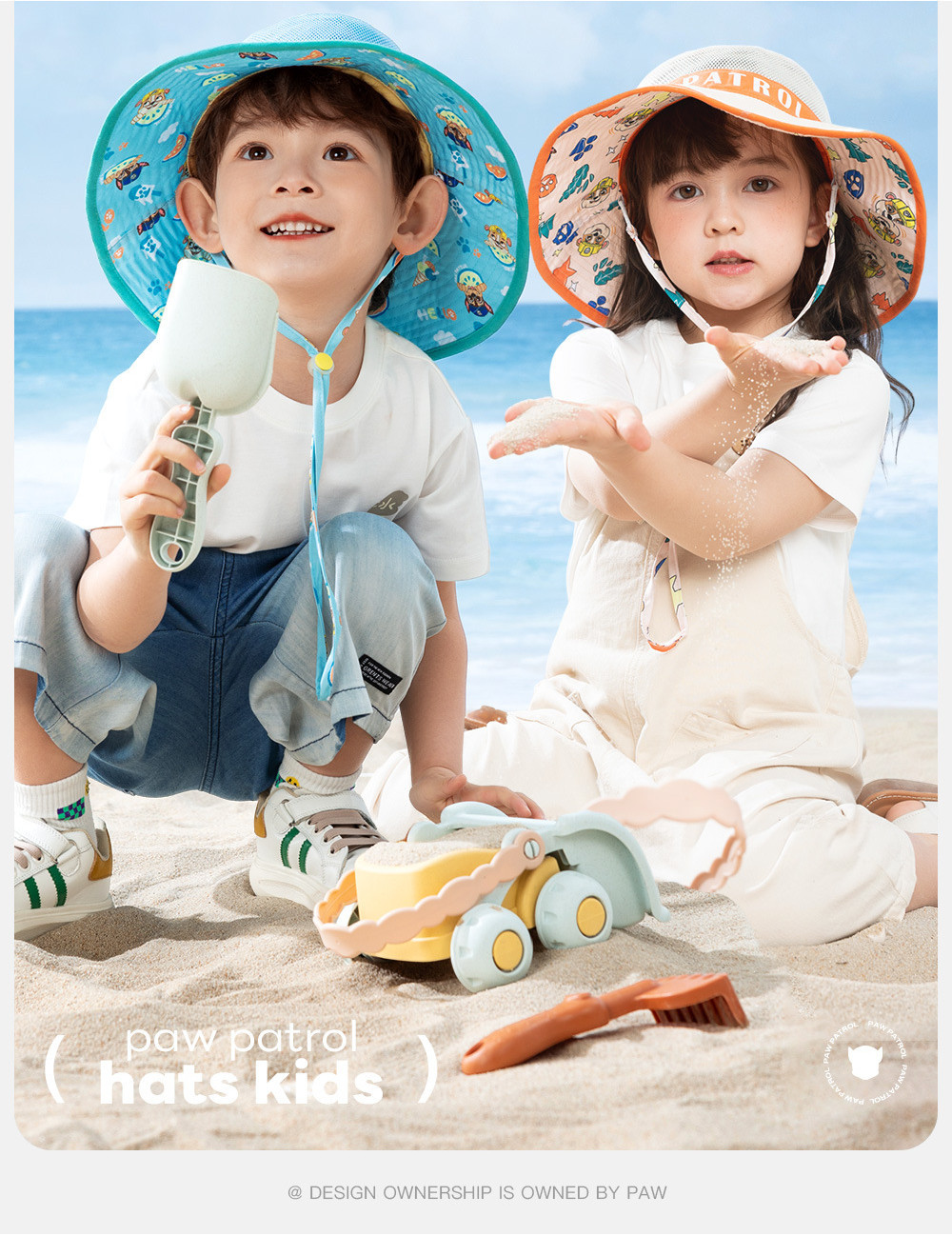 Paw Patrol Children's Sunscreen Bucket Hat Summer Boys Sun Hat Big Brim ...