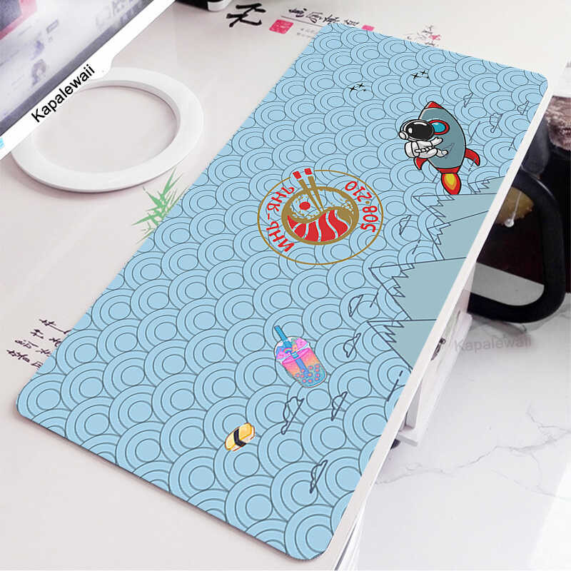 Blue Art Gaming Mouse Pad Cute Gamer Desk Keyboard Mat Mats Pads Kawaii ...