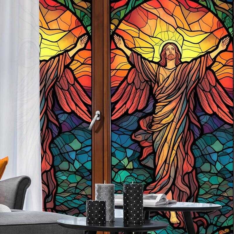 Jesus Christ Wall Stickers Film · PVC Film Decals No Glue Static Window ...
