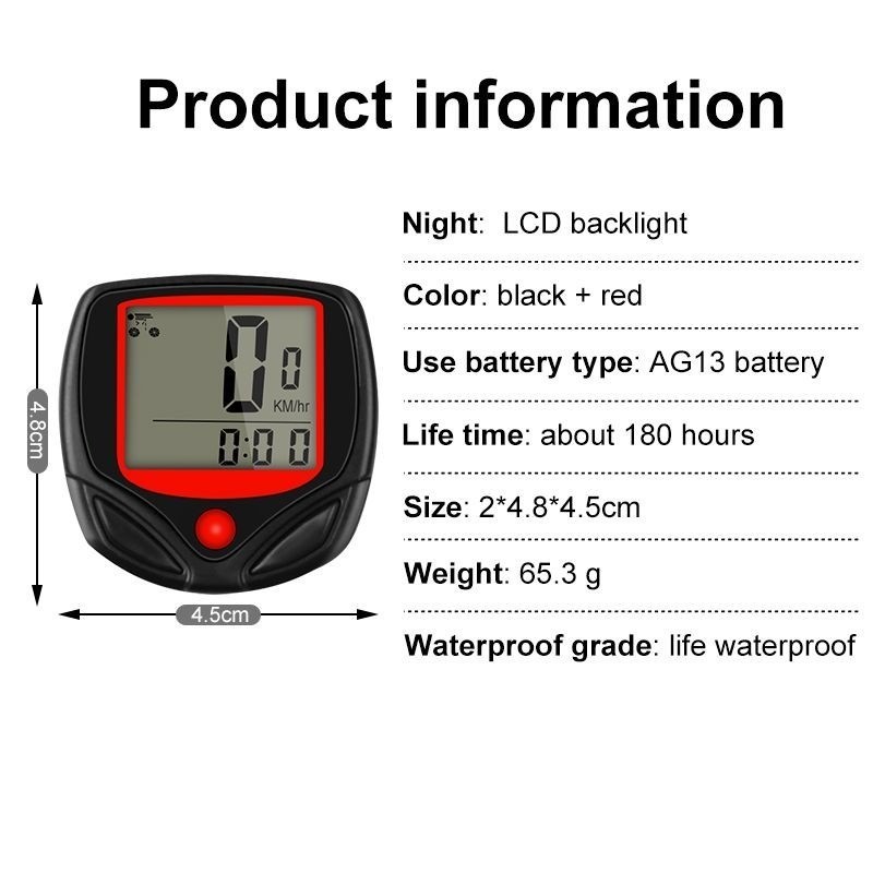 Bicycle Computer Waterproof MTB Road Bike Speedometer Durable Racing ...