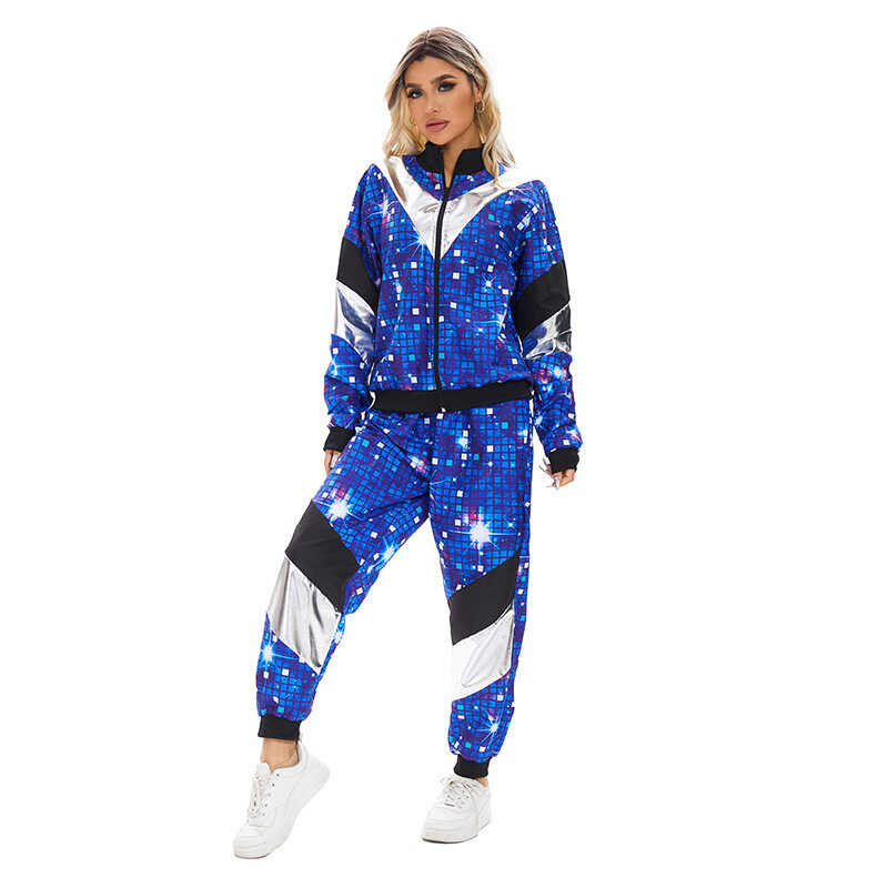 80s Hip Hop Set Carnival Disco Sportswear Men's and Women's Jackets ...