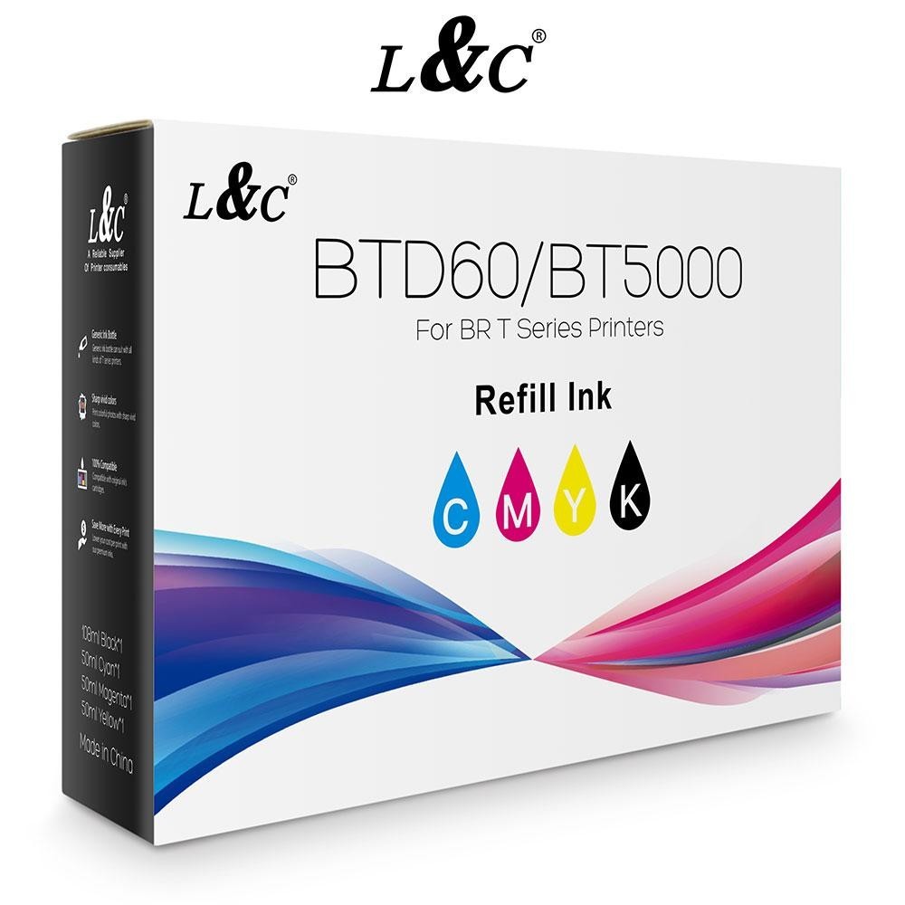 L&C Ink BTD60 108ML BT5000 CMY 50ML Ink For Brother Printer DCP-T720DW ...