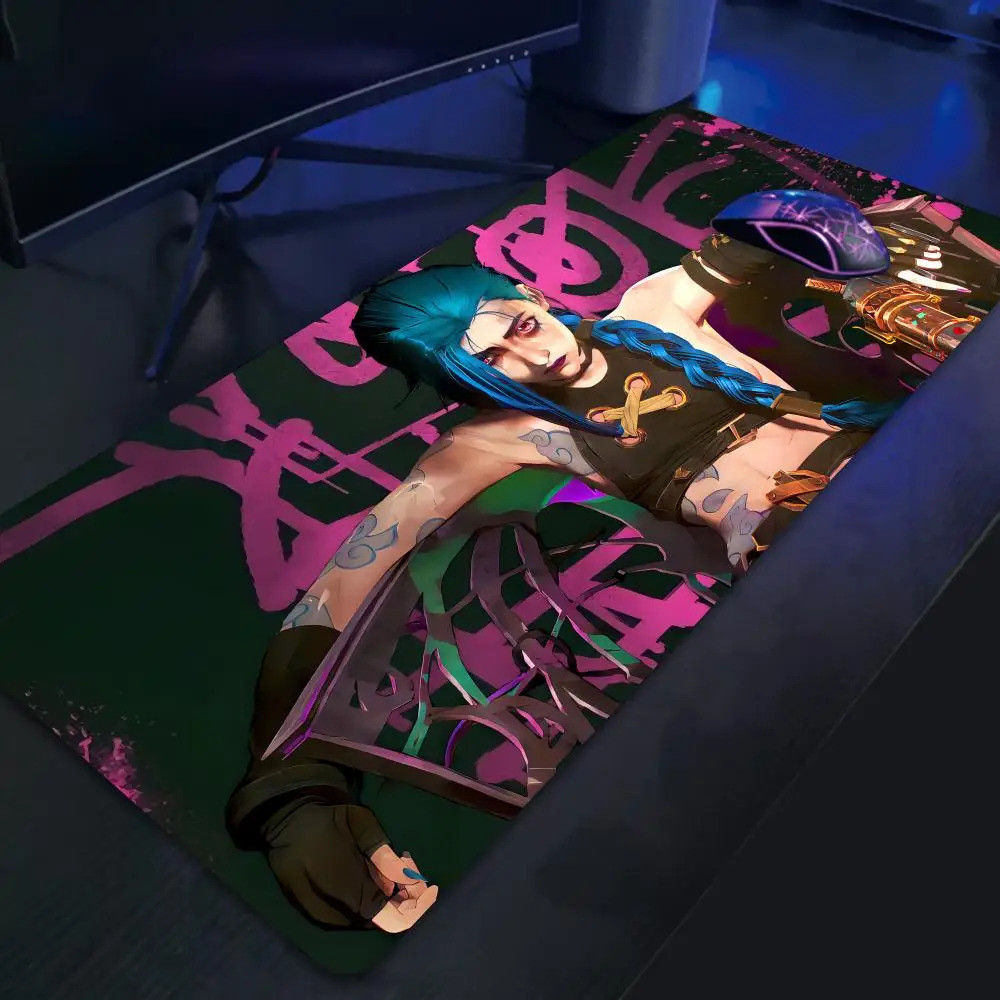 League Of Legends Jinx Mousepad Large Gaming Mouse Pad LockEdge ...