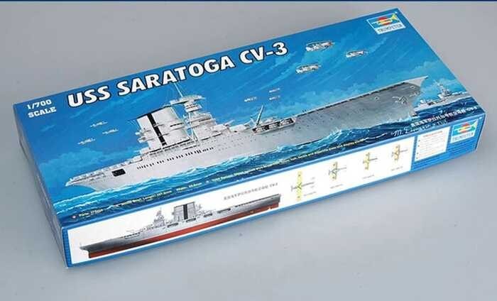 Trumpeter 05738 1/700 Scale USS Saratoga Cv-3 Aircraft Carrier Model ...
