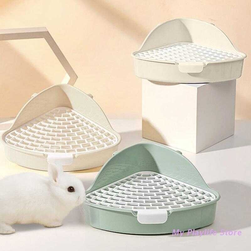 Bunny Litter Box Maliit Na Pet Toilet Triangle Potty Trainer Corner ...