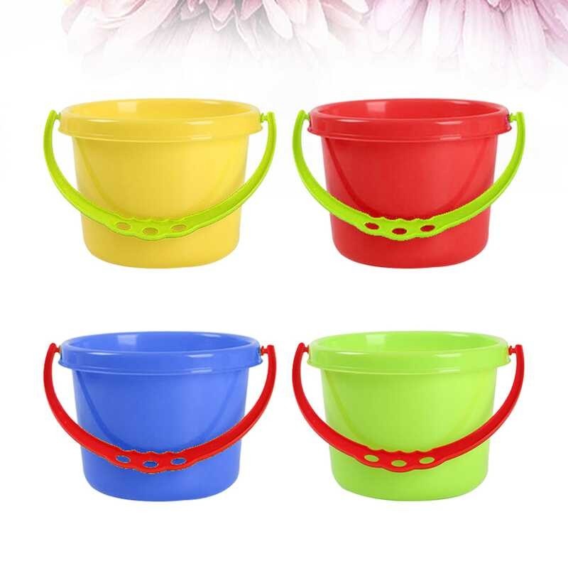 4 Kids Sand Bucket With Handle Sand Pail Kids Beach Toys Castle Bucket ...