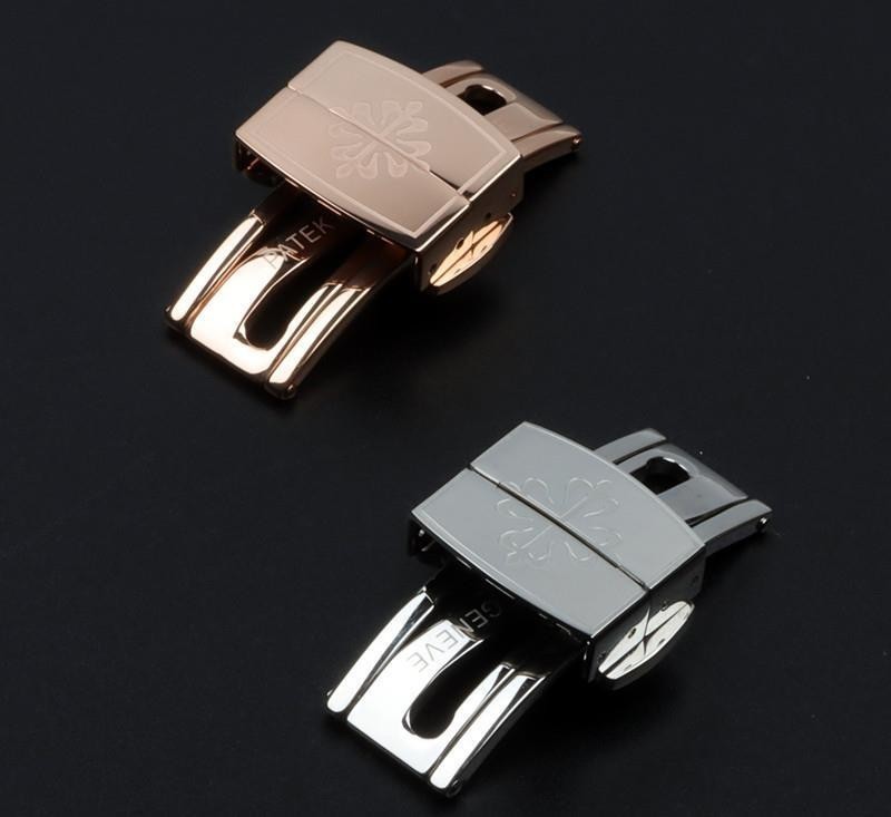 16mm 18mm Stainless Steel Butterfly Watch Buckle Folding Clasp Rubber ...
