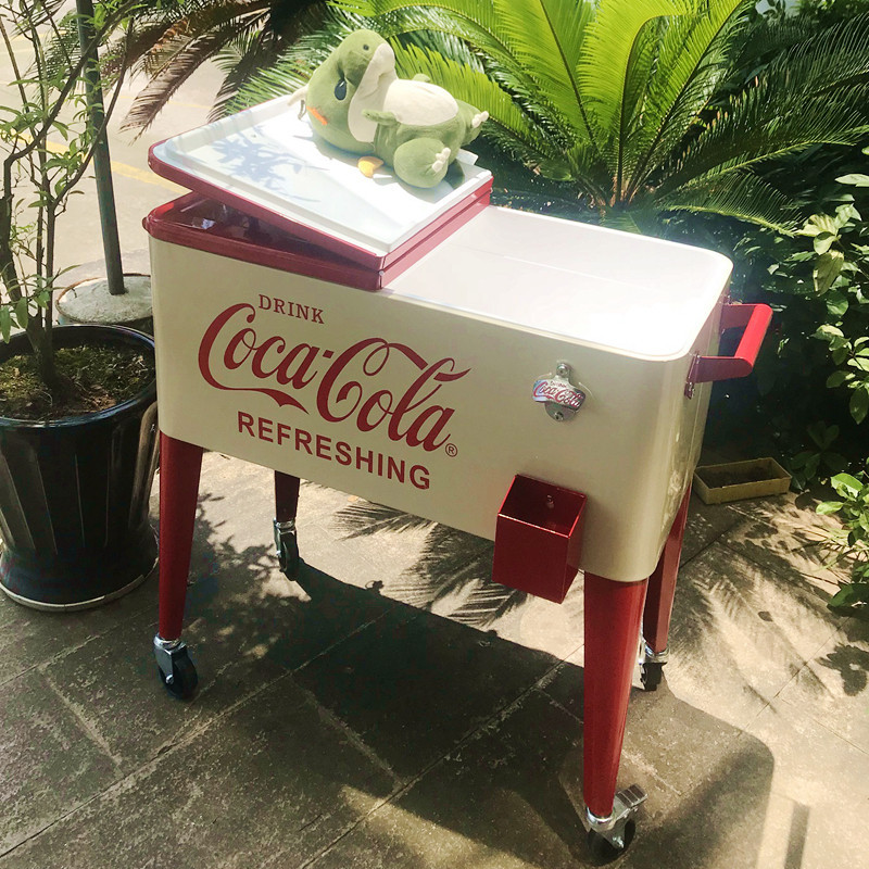 Coca-Cola Outdoor insulated car box / icebox with wheel/camping Hand ...