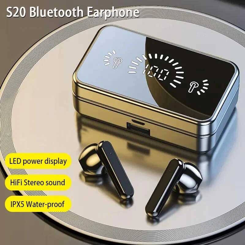 NEW Original TWS S20 Wireless Headset LED Display Screen Noise ...