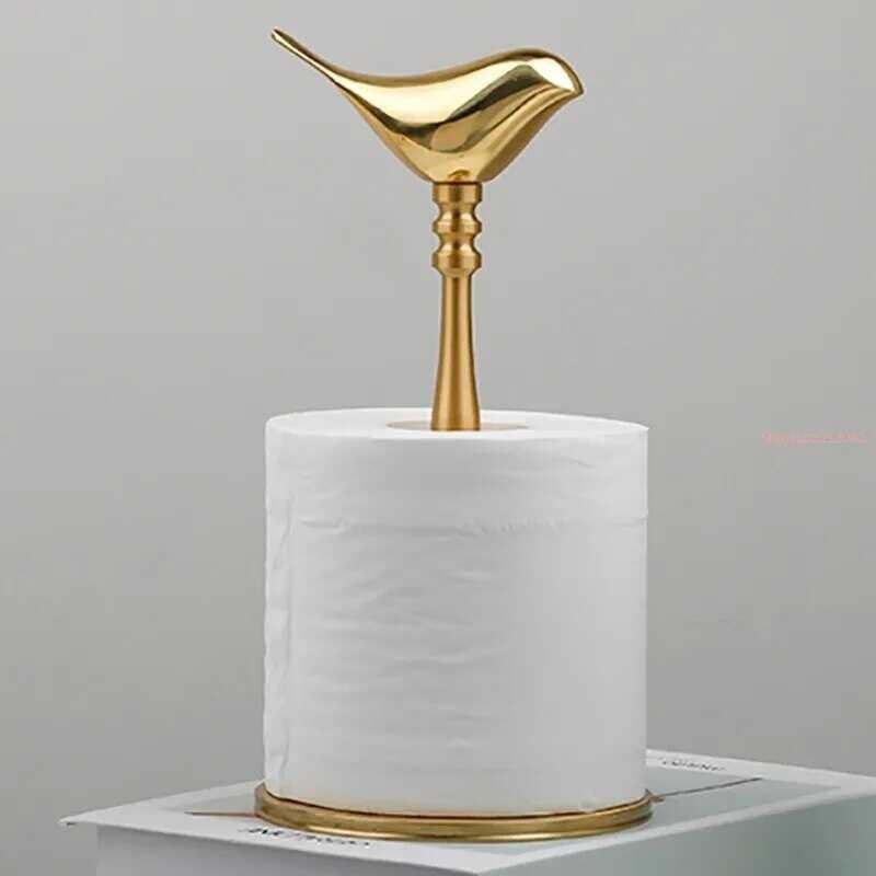 Light - Solid Brass Simple Kitchen Roll Holder Nordic Gold Vertical ...