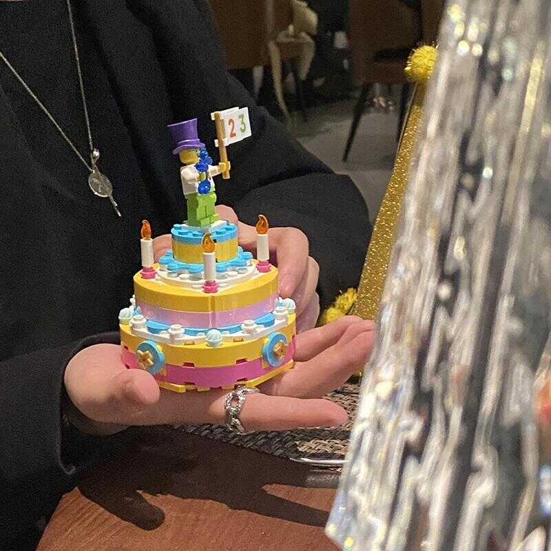 y Gift Cake, Building Blocks, Wedding Anniversary Assembly Toys, Giving ...