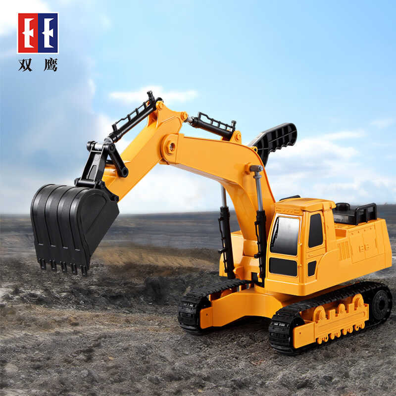 67 Double Eagle Large Children's Toy Car Inertia Excavator Engineering ...
