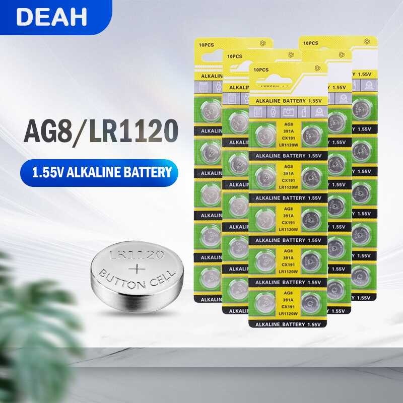 AG8 LR1120 391 191 SR1120 R1120W CX191 LR55 Alkaline 1.55V Batteries ...
