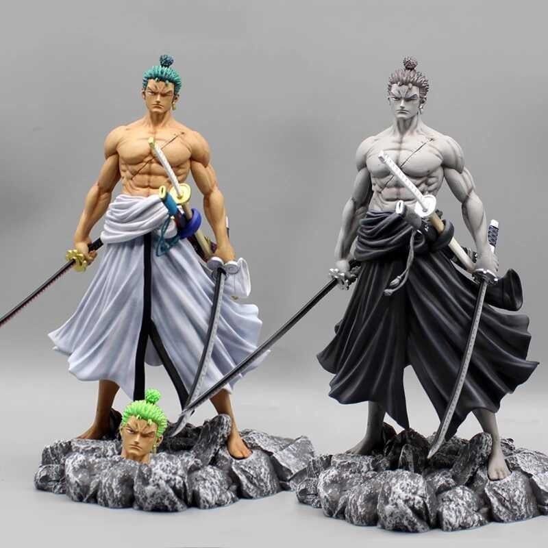 Anime Zoro One Piece Figure Roronoa Zoro Action Figures Double Blade ...