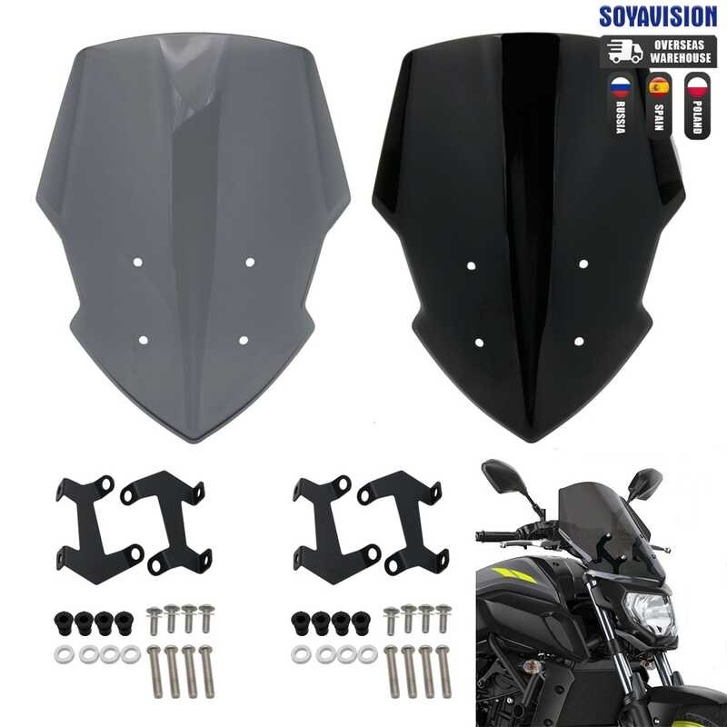 Hitam / Malinis na Pare-Brise Suits Headlights Motorcycle Windshield ...