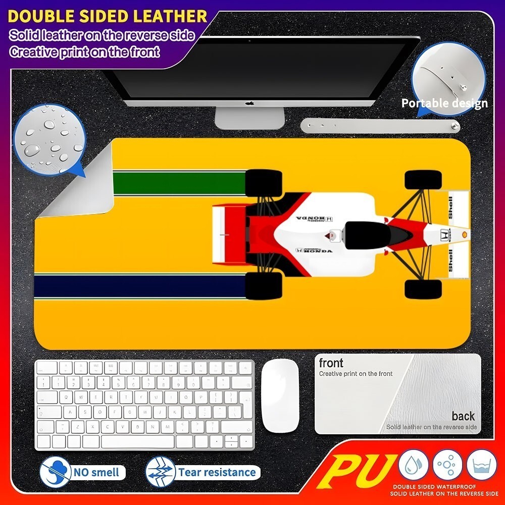 Ayrton Senna Helmet F1 Racing Mouse Pad PU large doubleided genuine ...