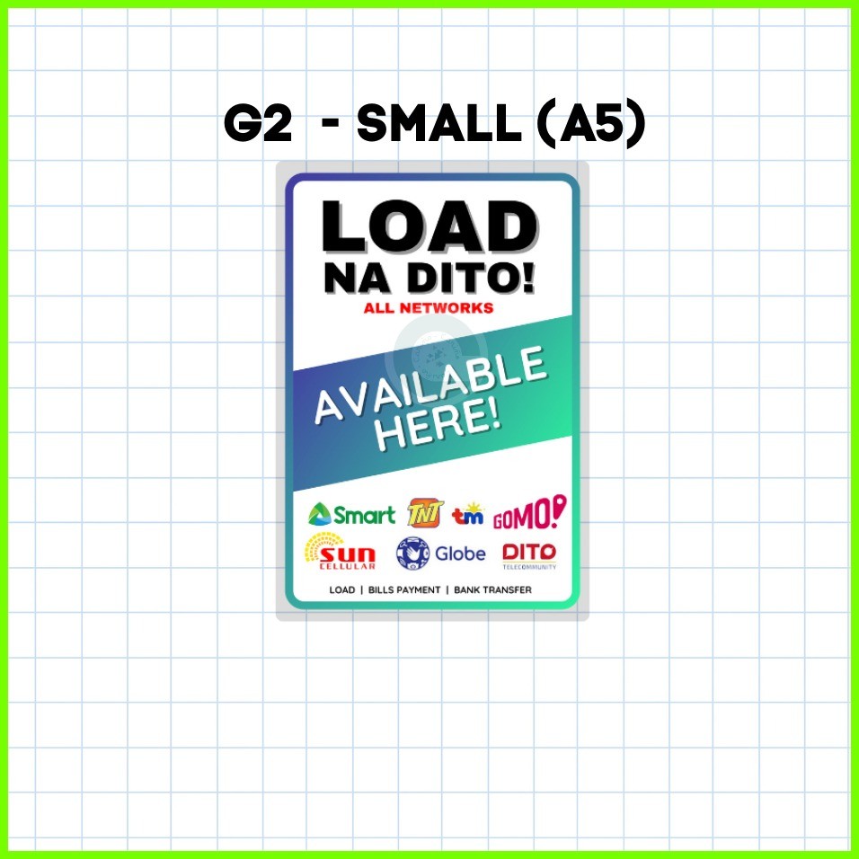 ♨ ☢ Load Na Dito Signage l Load Available here Signage | Laminated ...