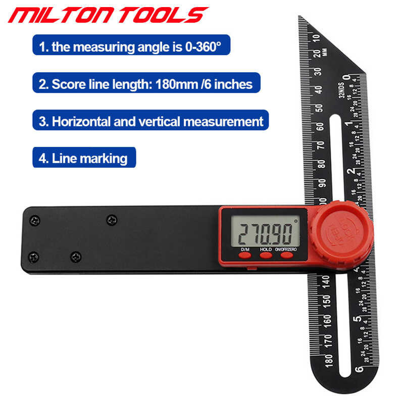 Digital Angle Rulers Gauges Tri Square Sliding T-Bevel Square Level ...