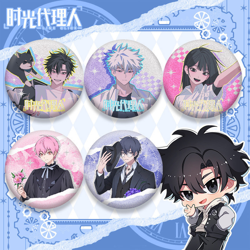 Link Click Anime Peripheral Double Flash Badge Charles Lucas Rin Badge ...