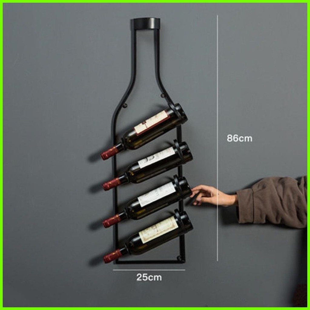 Wine Rack Wall Mounted Living Room Decorative Wine Rack Display Stand ...