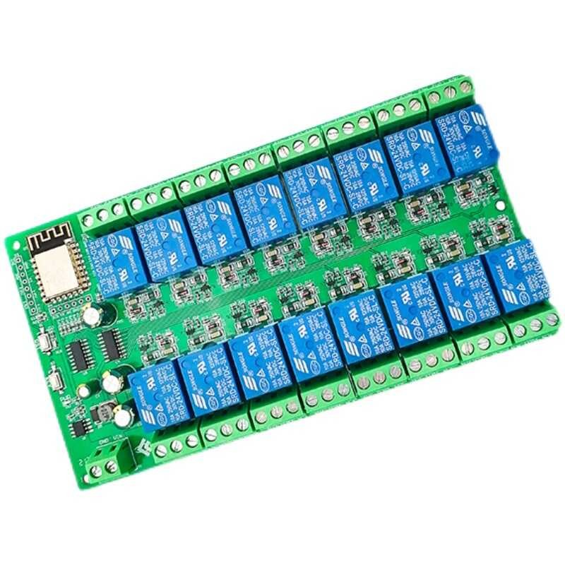 DC24V ESP8266WIFI 16 channel 5V/12V/24V relay module ESP-12F board ...