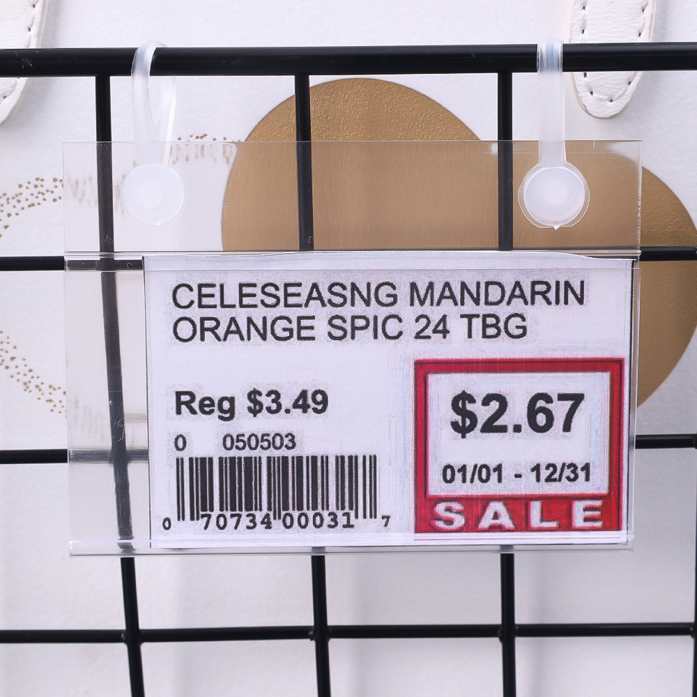 Plastic Adjustable Price Signs Tags Durable Transparent Supermarket ...