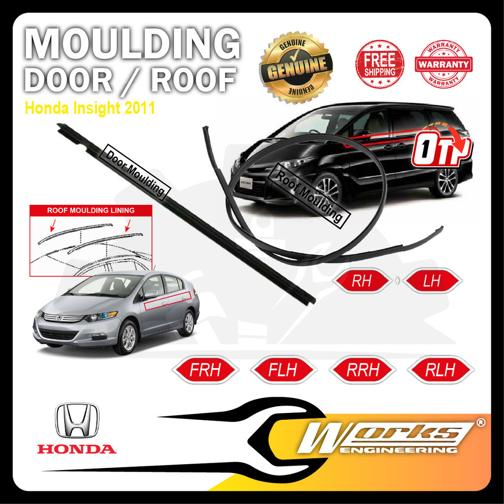 OTP JAPAN HONDA INSIGHT 2011 GLASS ROOF DOOR MOULDING SEAL RUBBER OUTER ...