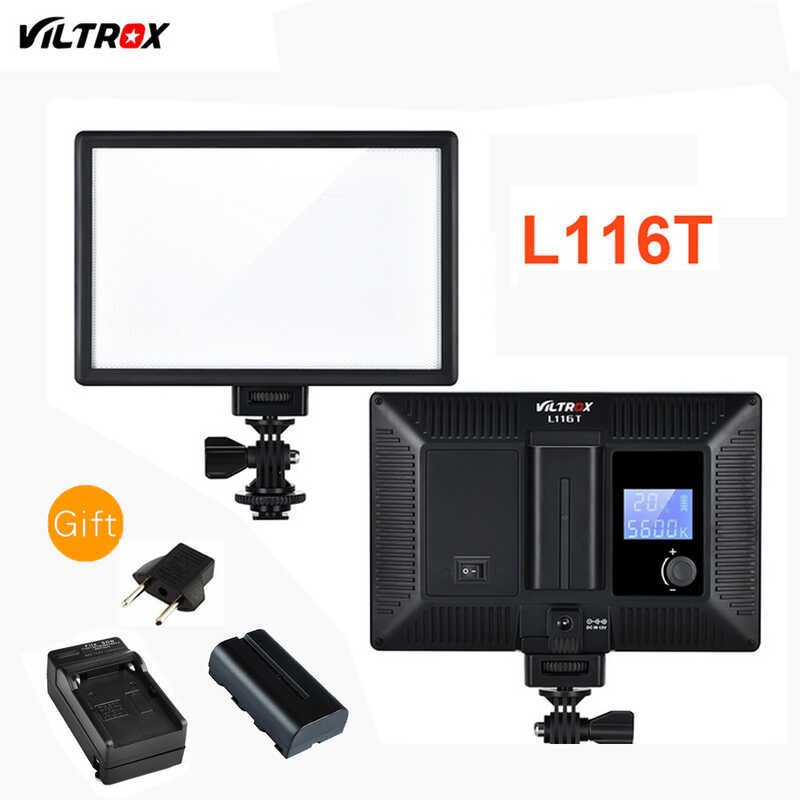 Viltrox L116t LCD Display Bi-Color & Dimmable Slim DSLR Video LED Light ...