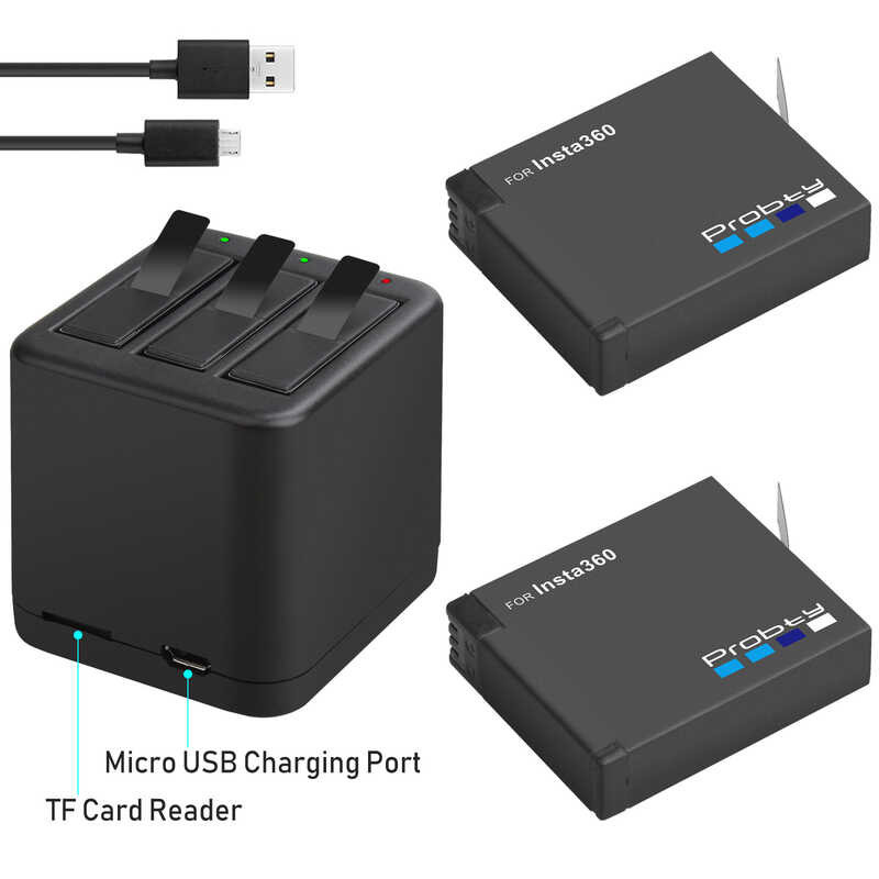 Insta360 ONE X battery at Micro USB battery charger support reading and ...