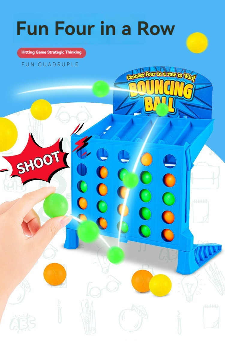 4-shots Bouncing Game Kids Linking Shots Bounce Ball Hand-on Ability ...