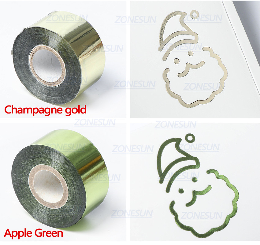 ZONESUN 24-color 3cm Hot Stamping Gold Foil Paper Rolls Heat Transfer ...