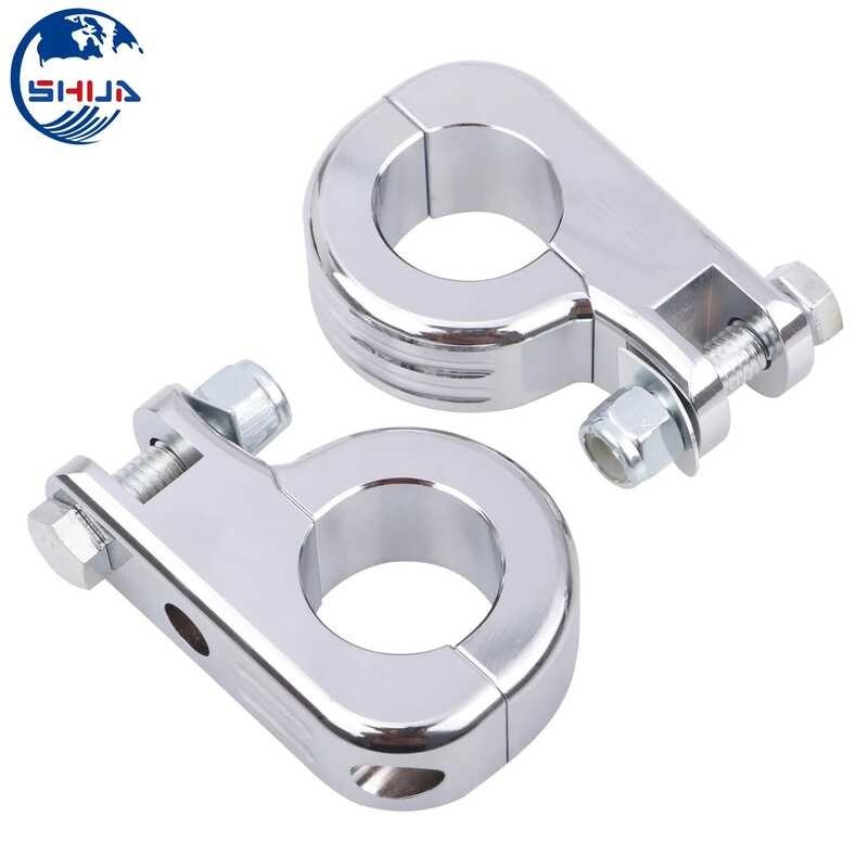 Motorcycle Billet Aluminum 1-1/4" Mounting Clamps Engine Guard Crash ...