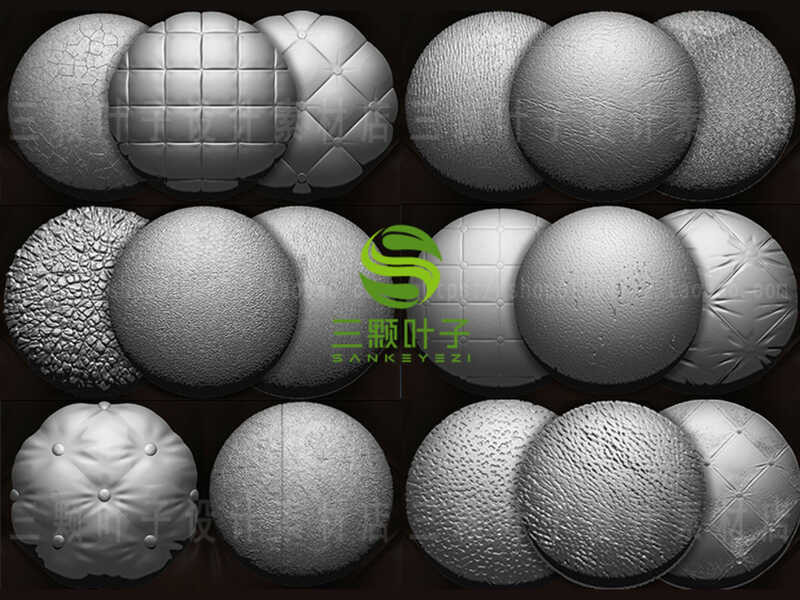 Zbrush 20 leather surface detail texture alpha map png 2k zb carving ...