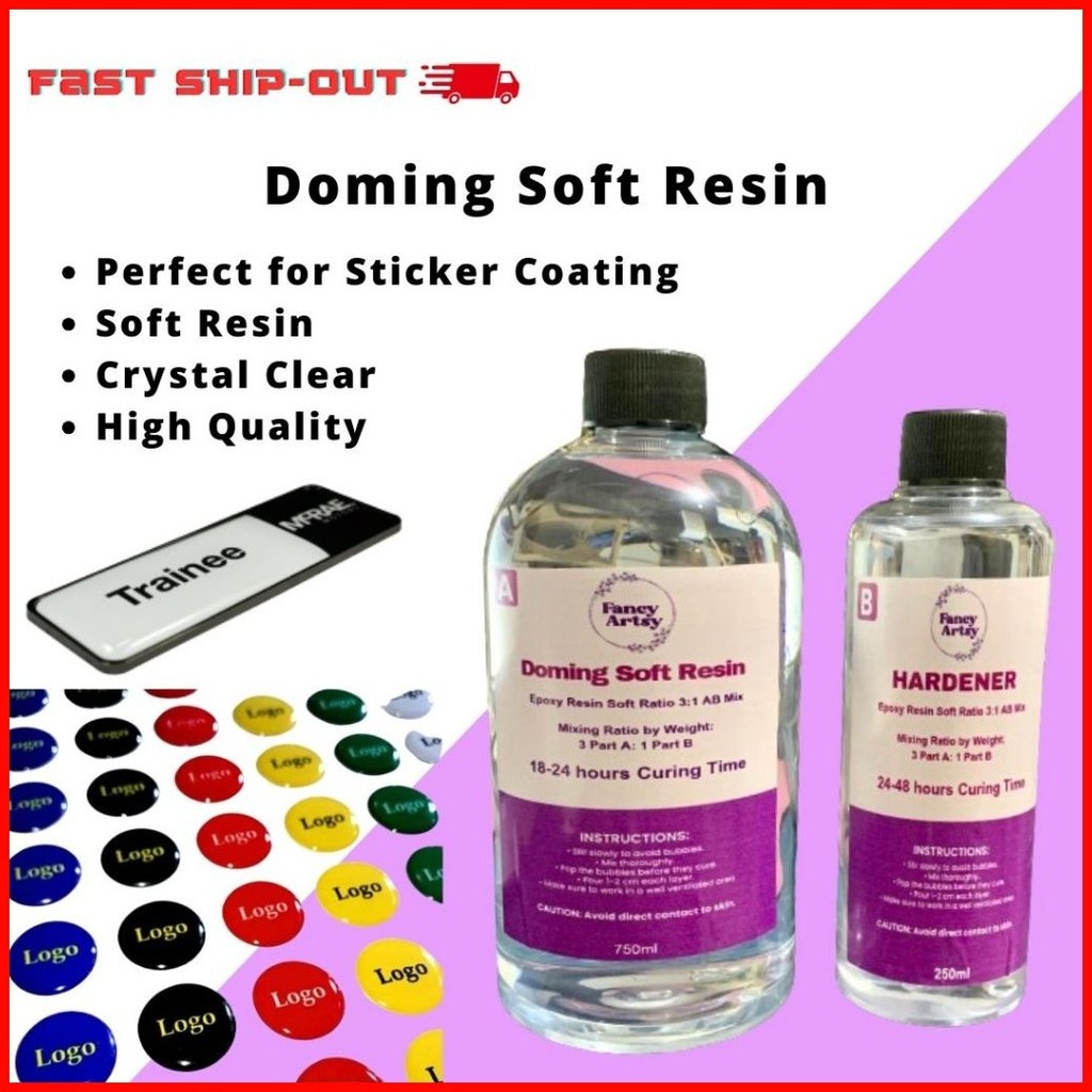 ☂ Waterproof High Quality Doming Resin for Label, Vinyl Sticker Soft ...