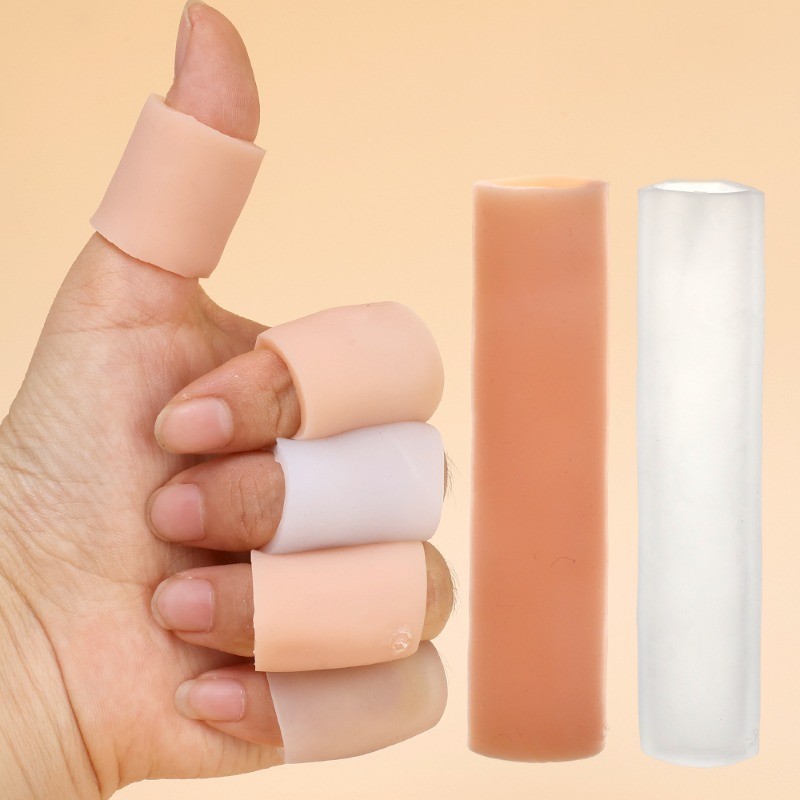 5Pcs Finger Silicone Protective Sleeve - Soft Breathable Finger Caps ...