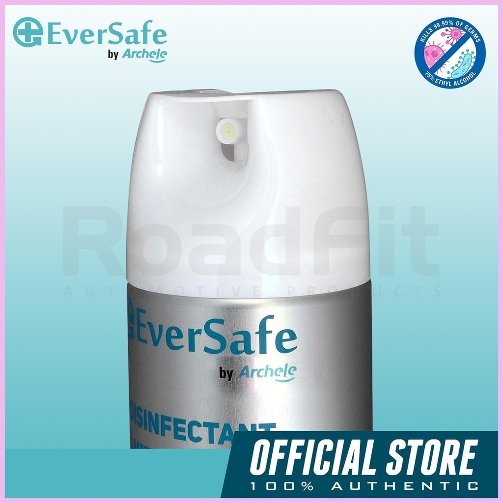 ღ FREE EVERSAFE by Archele Disinfectant Sanitizer Spray, 75% Ethyl Alcohol 450ml Spray Can ESD ...