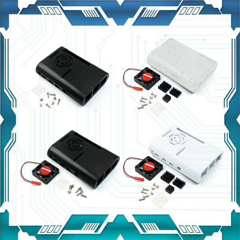 Raspberry Pi 4B Raspberry Pi 4th ration board ABS molded shell can be equipped with a cooling ...