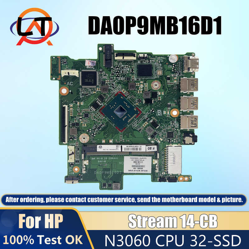 Da0p9mb16d1 L45405-601 L45405-001 PC Motherboards For HP Chromebook 14-Cb Laptop Motherboard ...
