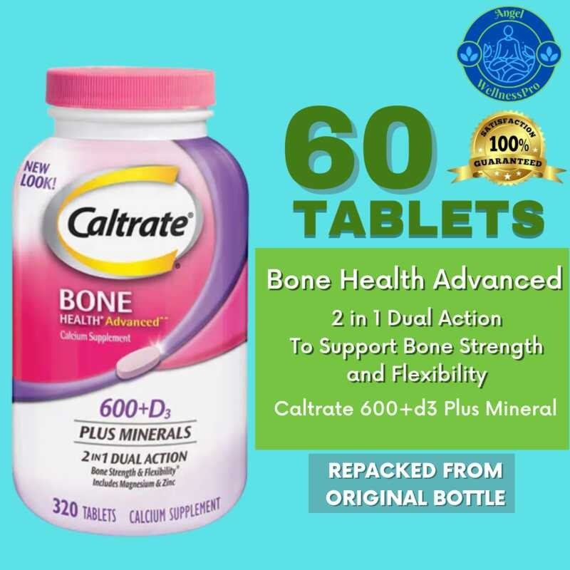 Caltrate Bone Health Advanced 600+D3 Plus Minerals- 60 Tablets ...