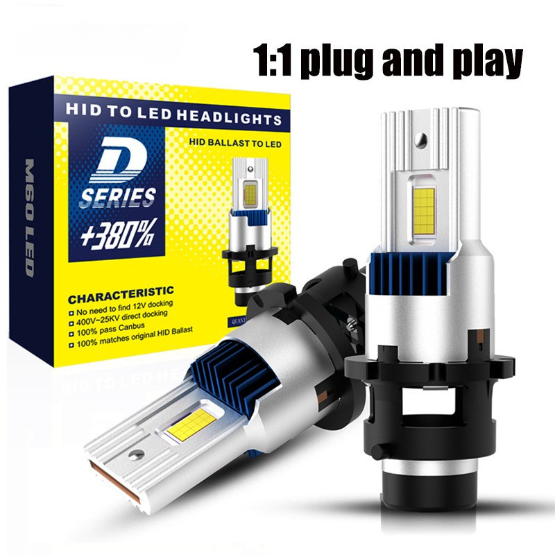 2PCS Auto Lamp D2S LED D4S Canbus Headlight D2R D4R HID Bulbs Xenon ...