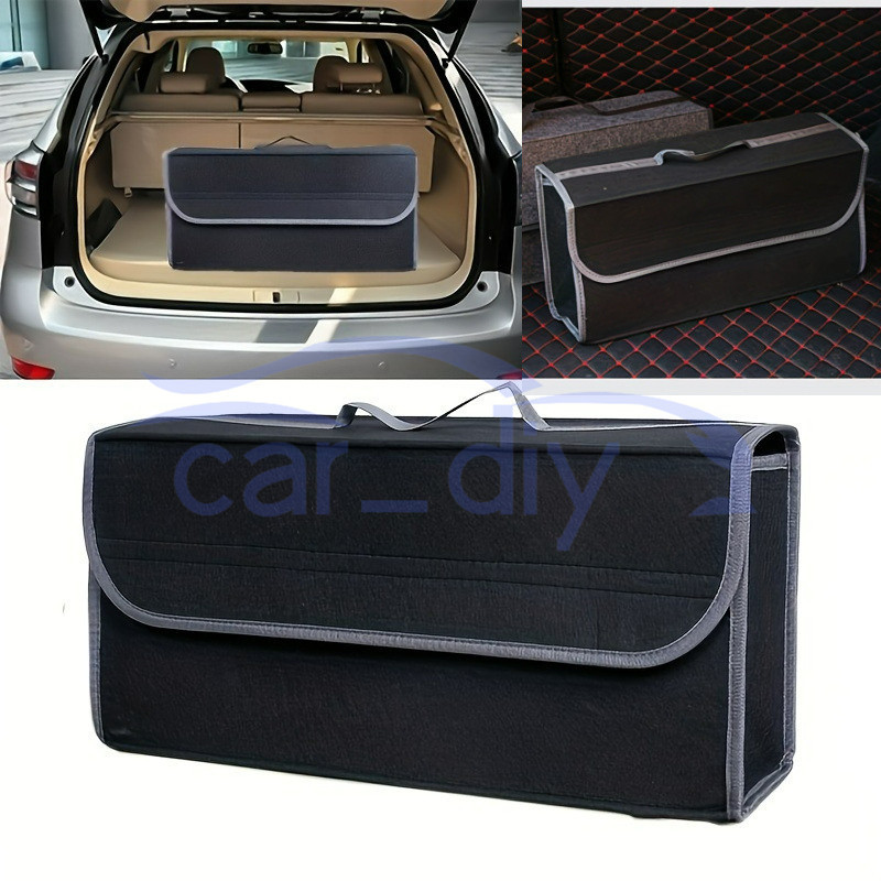1pc Collapsible Car Boot Storage Box Foldable Car Trunk Organizer ...