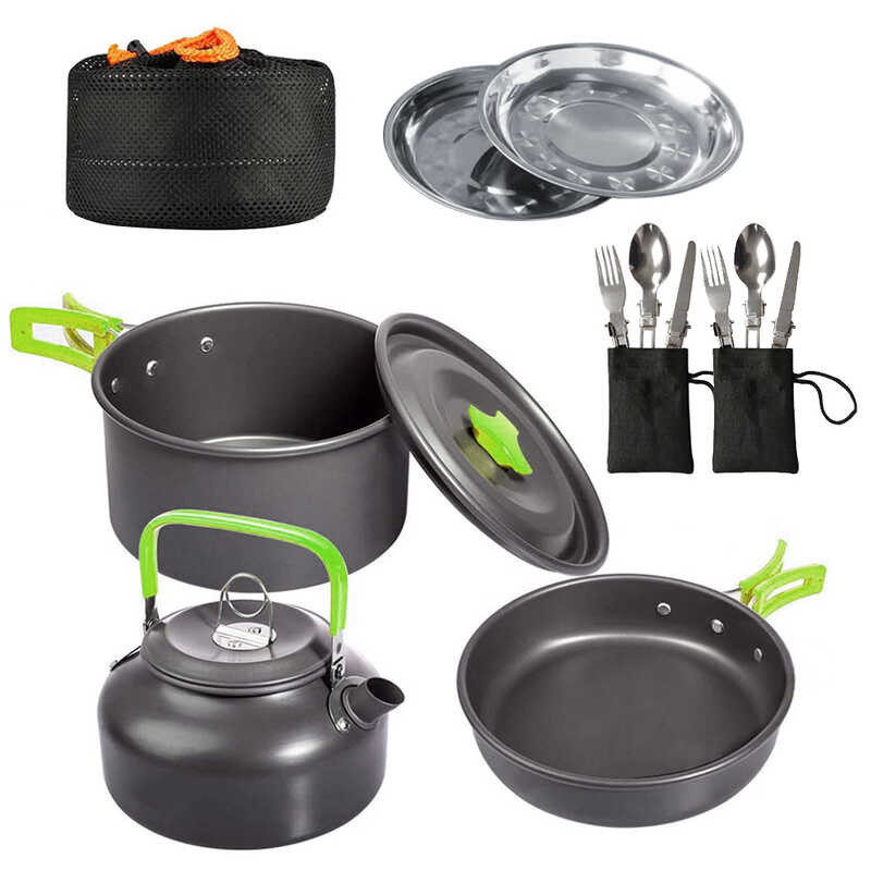 16pcs Camping Cooking Set Camping Cookware Set Camping Pot pan Set ...