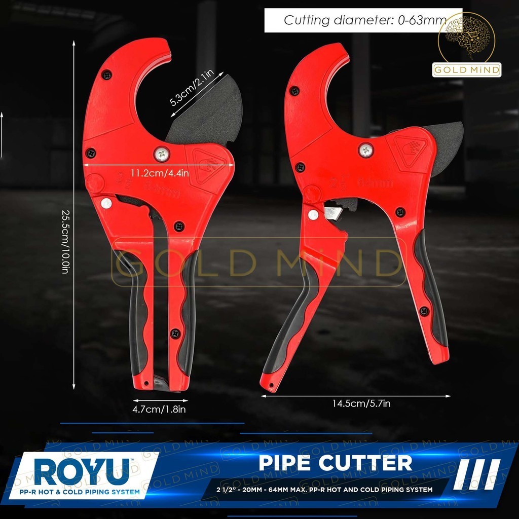 Royu PPR / Pipe Manual Cutter High Quality Blade (2 1/2" / 20mm - 64mm ...