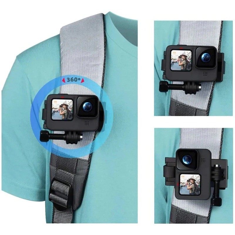 Backpack Shoulder Strap Mounts 360° Rotatable Base For Insta360 Ace DJI ...
