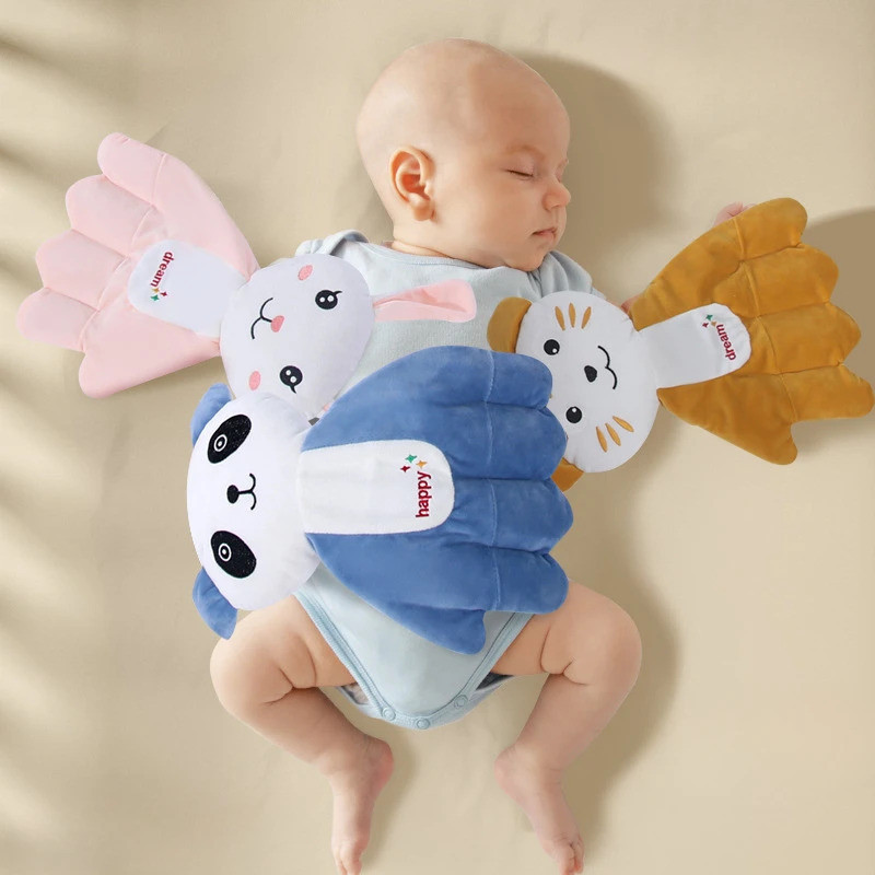 10 Pillow Hing And Baby With Palm Of Hand Calming The Sleeping ...