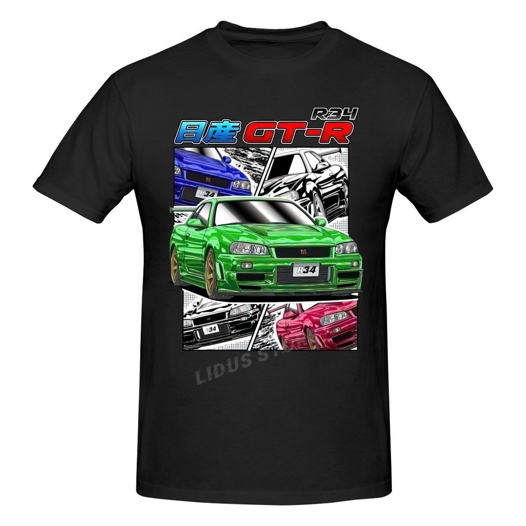 JDM Legend Nissan Skyline GTR R34 T shirt Haruku Streetwear Short ...